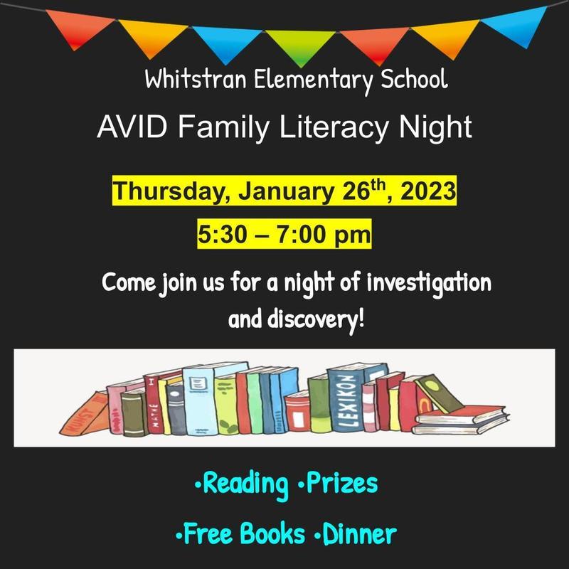 AVID Family Literacy Night | Whitstran Elementary